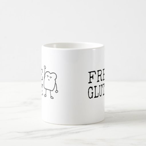 FREE GLUTEN Diet Humor Celiac Parody Funny Quote Coffee Mug | Zazzle