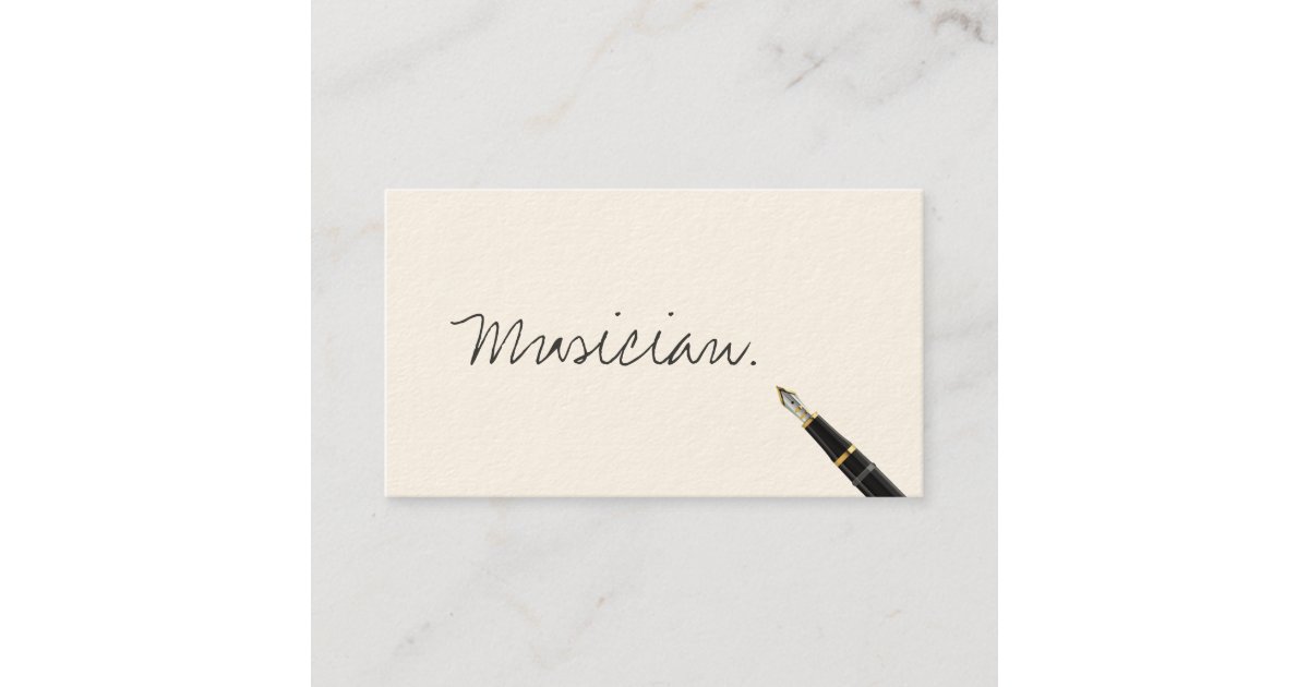 Free Handwriting Script Musician Business Card | Zazzle