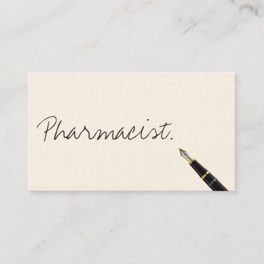 Free Handwriting Script Pharmacist Business Card | Zazzle.com