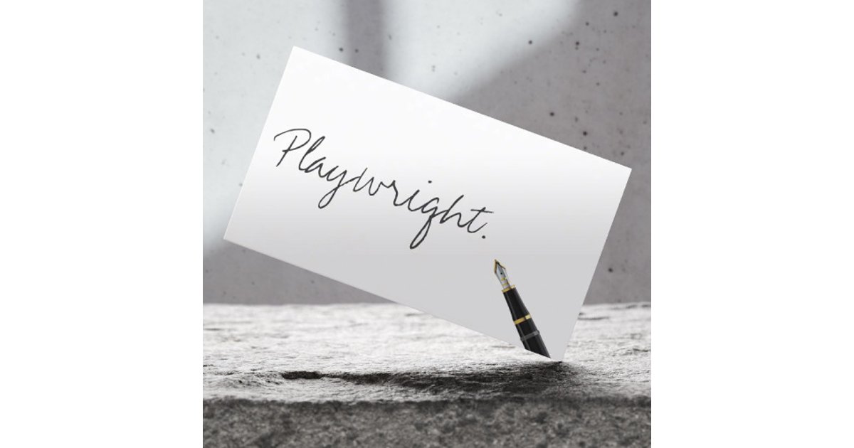 Free Handwriting Script Playwright Business Card | Zazzle
