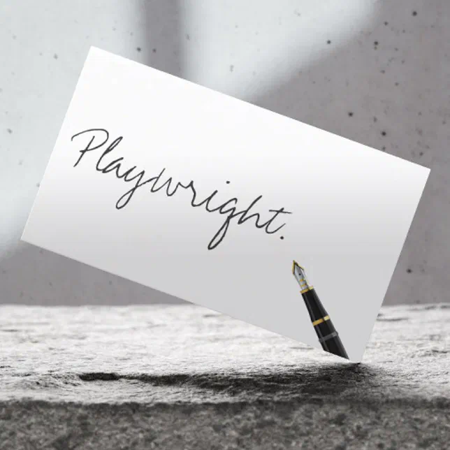 Free Handwriting Script Playwright Business Card | Zazzle
