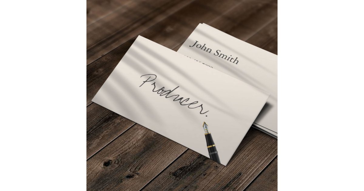 Free Handwriting Script Producer Business Card | Zazzle