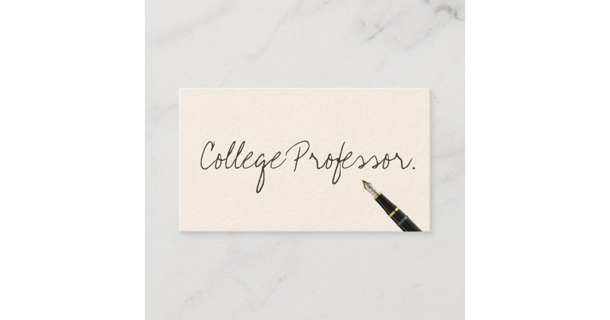 Free Handwriting Script Professor Business Card | Zazzle