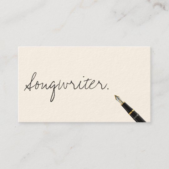 Free Handwriting Script Songwriter Business Card | Zazzle.com