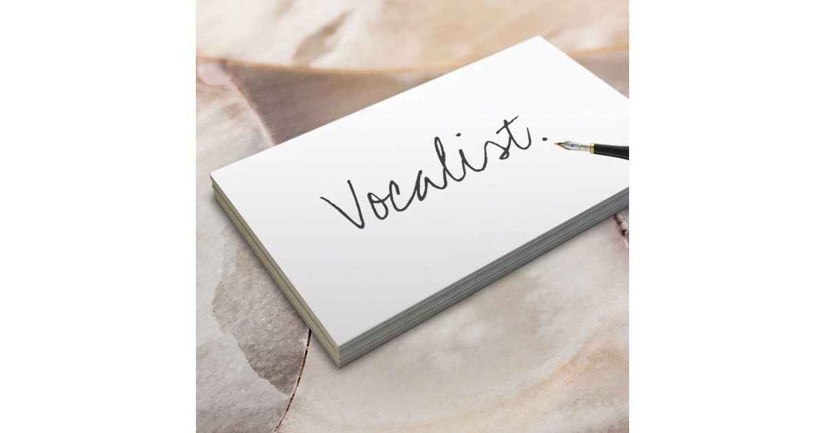 Free Handwriting Script Vocalist Business Card | Zazzle