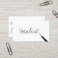 Free Handwriting Script Vocalist Business Card | Zazzle