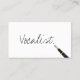 Free Handwriting Script Vocalist Business Card | Zazzle