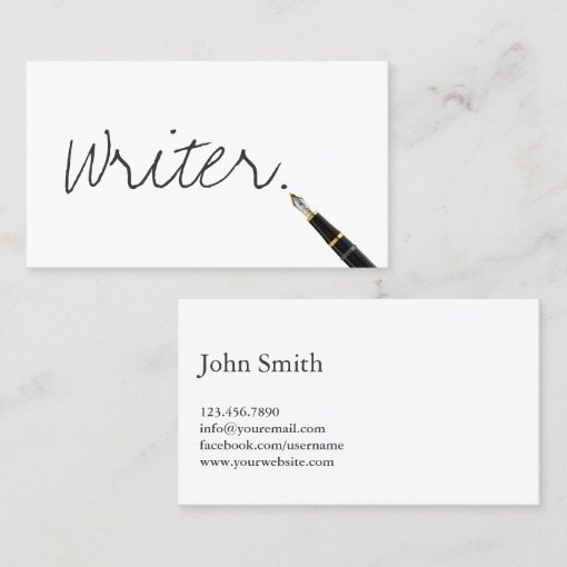 Free Handwriting Script Writer Business Card | Zazzle