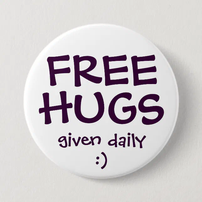 FREE HUGS BUTTON | Zazzle