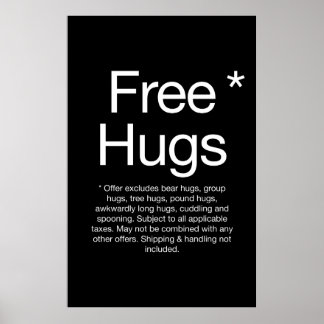 Free Hugs Posters | Zazzle