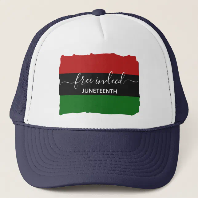 FREE INDEED Pan African JUNETEENTH Trucker Hat | Zazzle