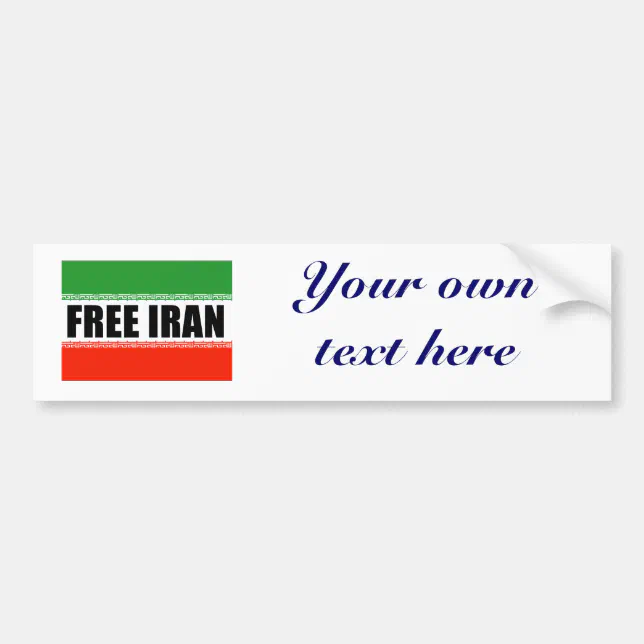 FREE IRAN BUMPER STICKER | Zazzle