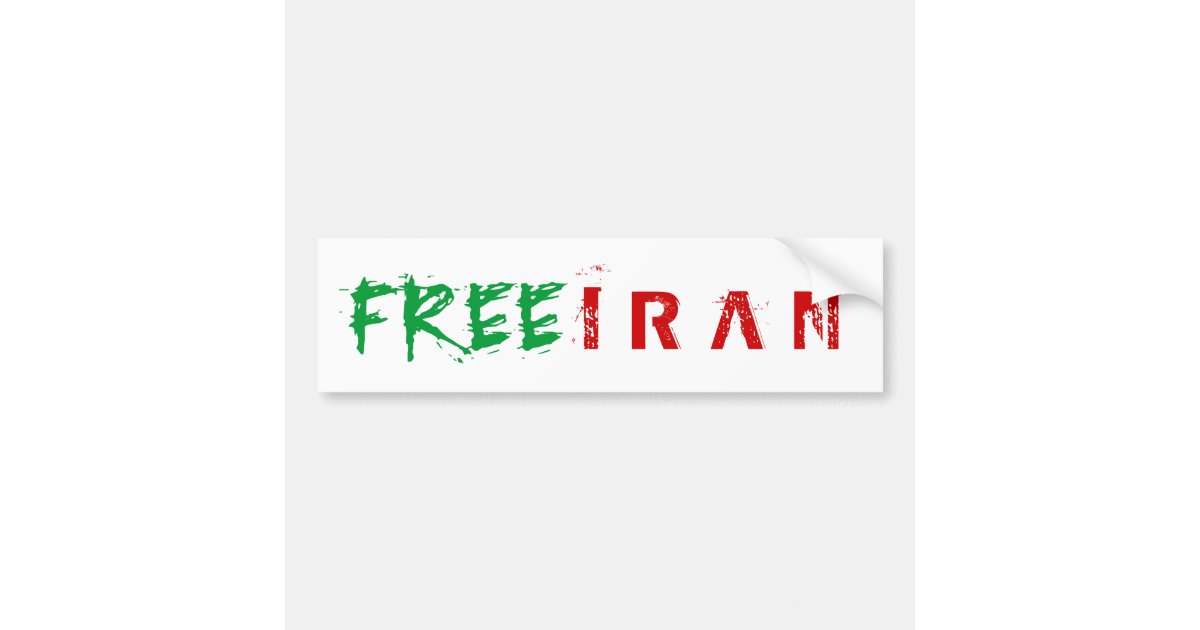 FREE IRAN BUMPER STICKER | Zazzle