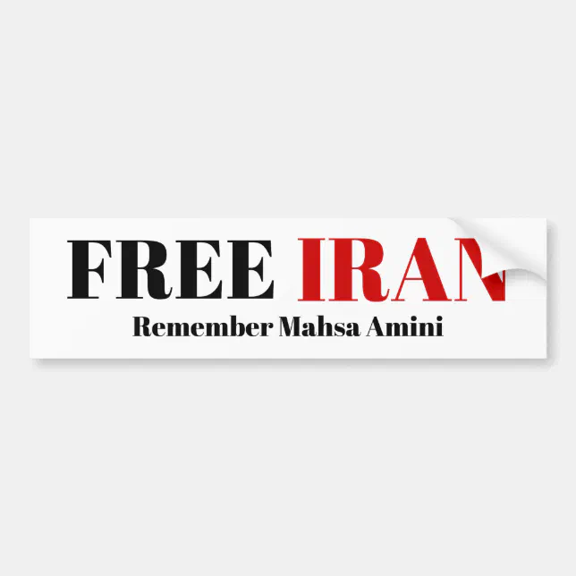 FREE IRAN REMEMBER Mahsa Amini Bumper Sticker | Zazzle