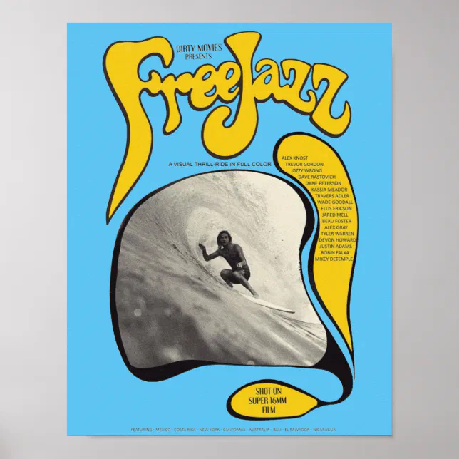 retro surf poster