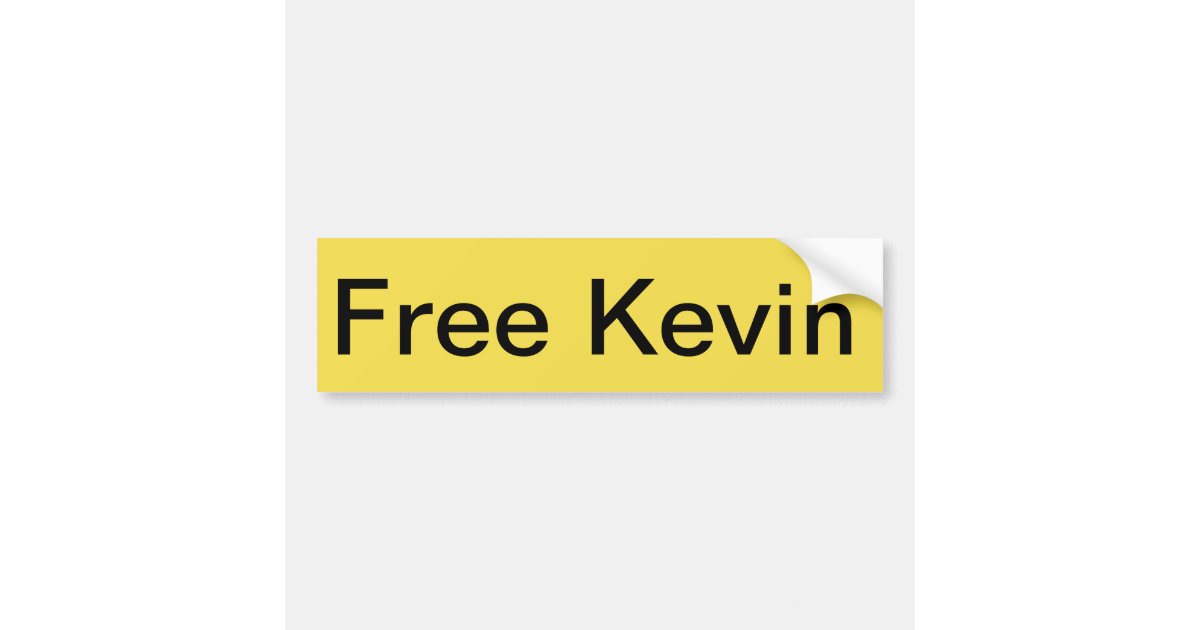 Free Kevin Bumper Sticker | Zazzle