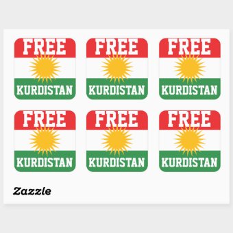 FREE KURDISTAN FLAG STICKERS | Zazzle