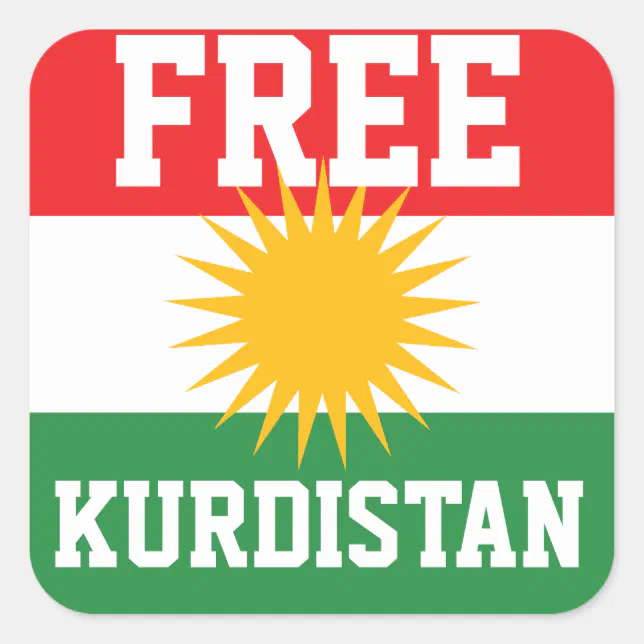 FREE KURDISTAN FLAG STICKERS | Zazzle