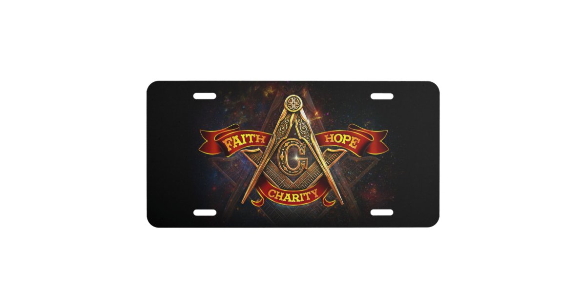 Free Mason License Plate | Zazzle
