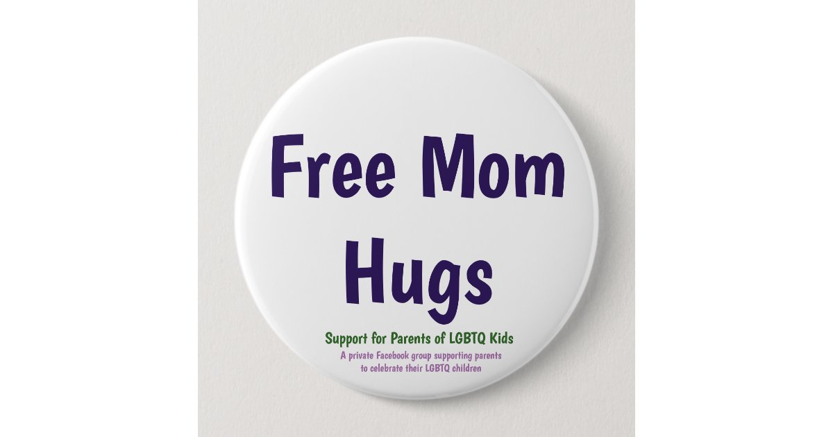 Free Mom Hugs Button | Zazzle