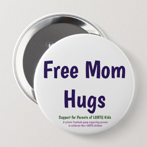 Free Mom Hugs Button | Zazzle