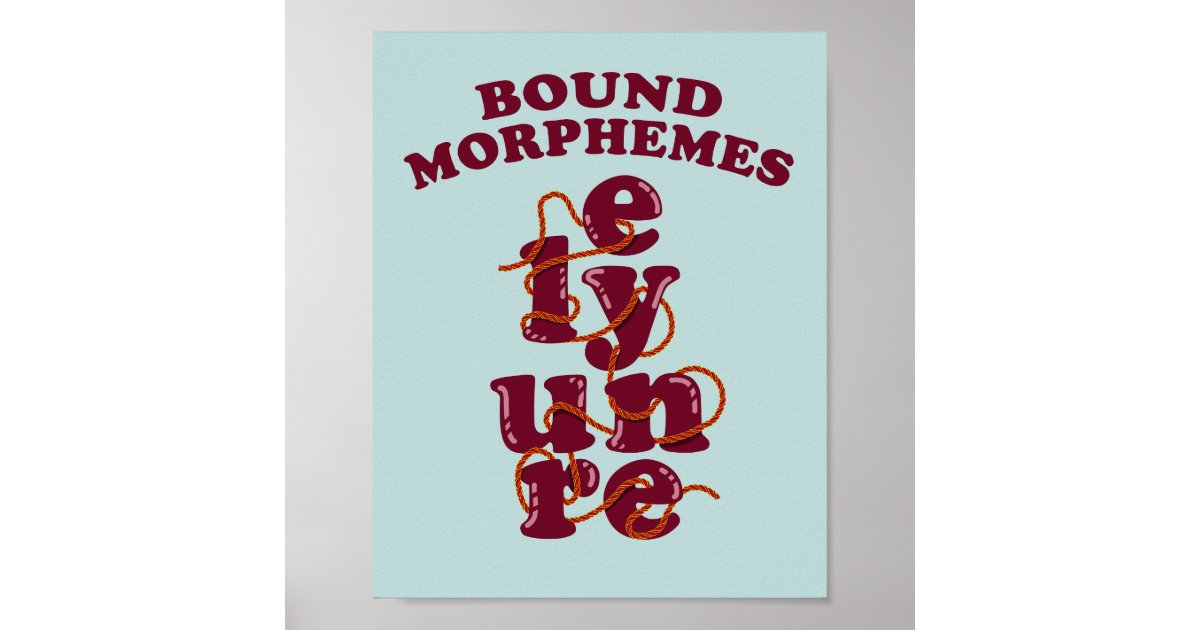 Free Morphemes Phonics Learning English Poster | Zazzle