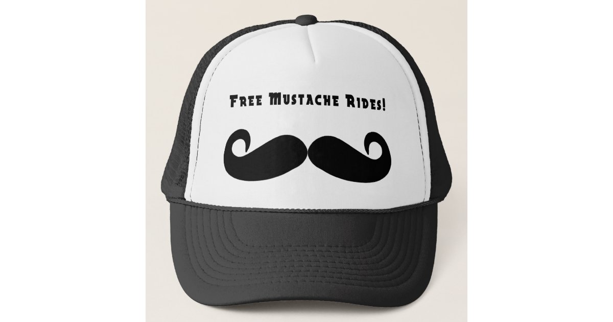 Free Mustache Rides Hat | Zazzle