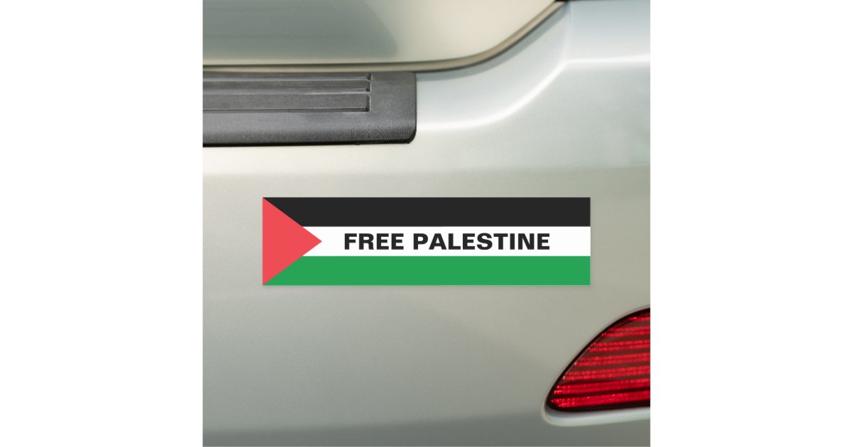 Free Palestine black custom text Palestine flag Car Magnet | Zazzle