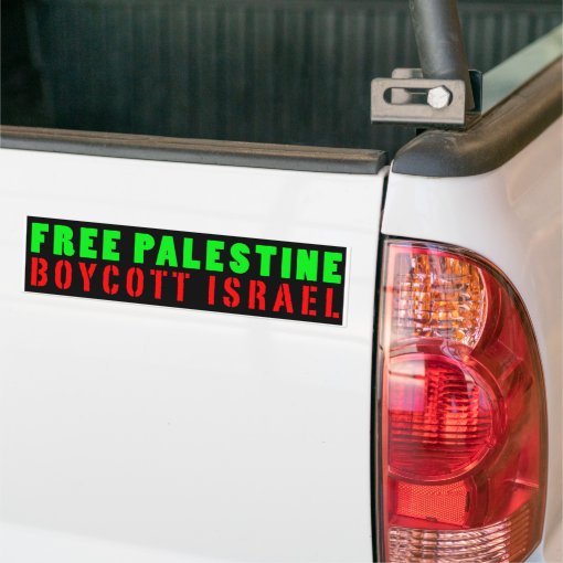 FREE PALESTINE BOYCOTT ISRAEL - Bumper Sticker | Zazzle