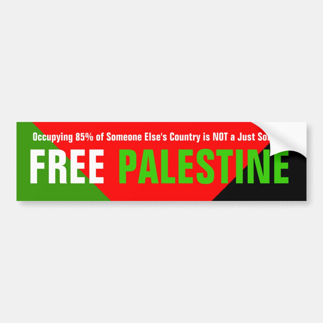 Free Palestine Bumper Sticker | Zazzle