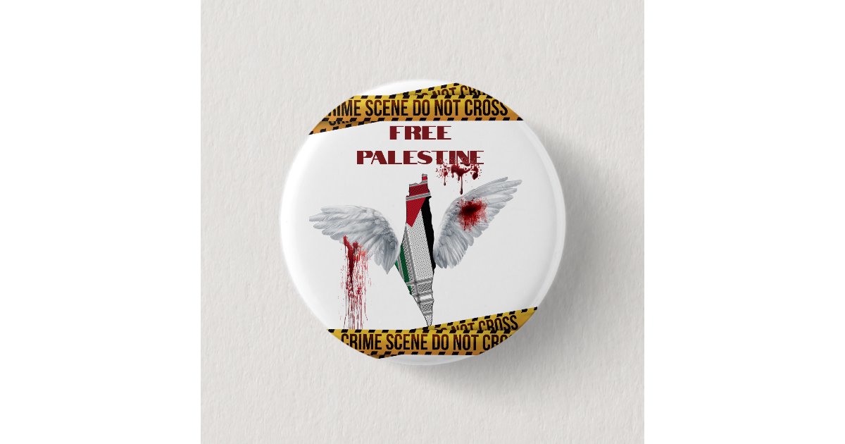 Free Palestine Button - Palestine Genocide Pin | Zazzle