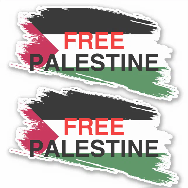 FREE PALESTINE Custom-Cut Vinyl Sticker | Zazzle