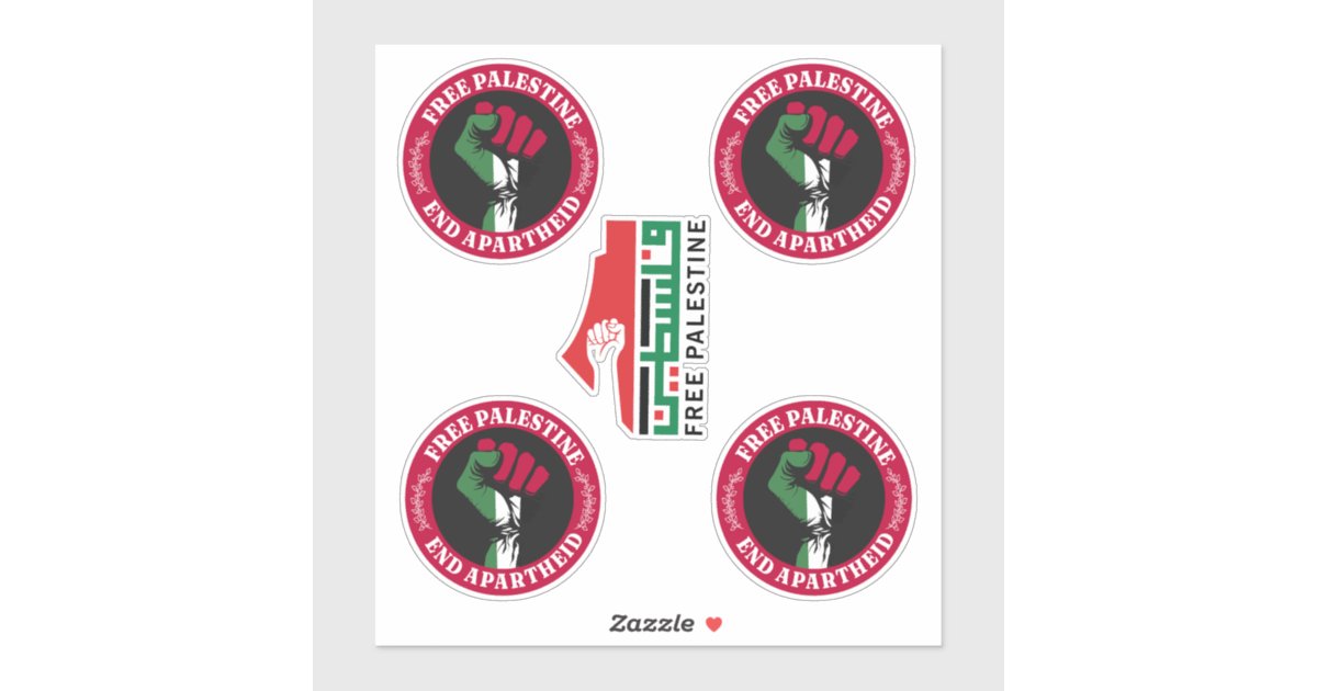 Free Palestine End Apartheid II Sticker | Zazzle