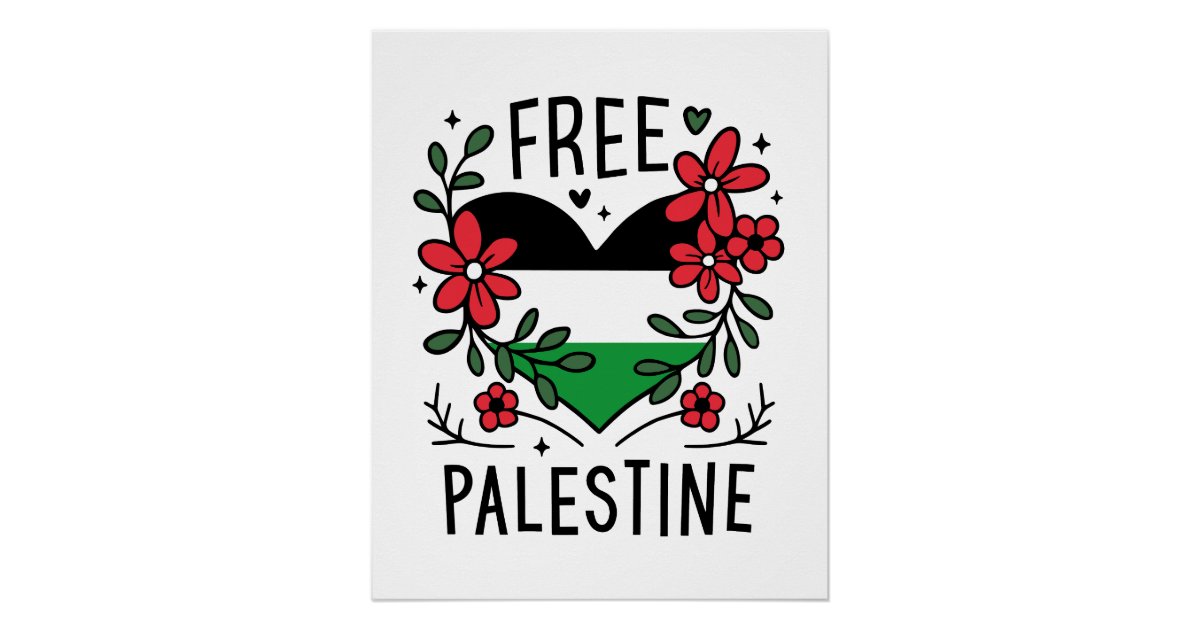 Free palestine flag poster | Zazzle