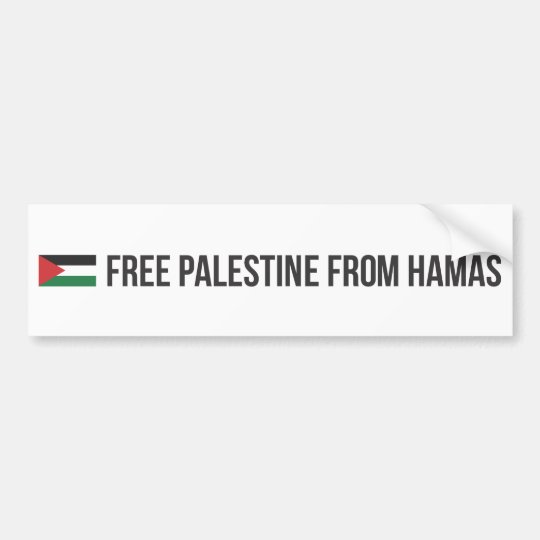 Free Palestine from Hamas Bumper Sticker | Zazzle.com