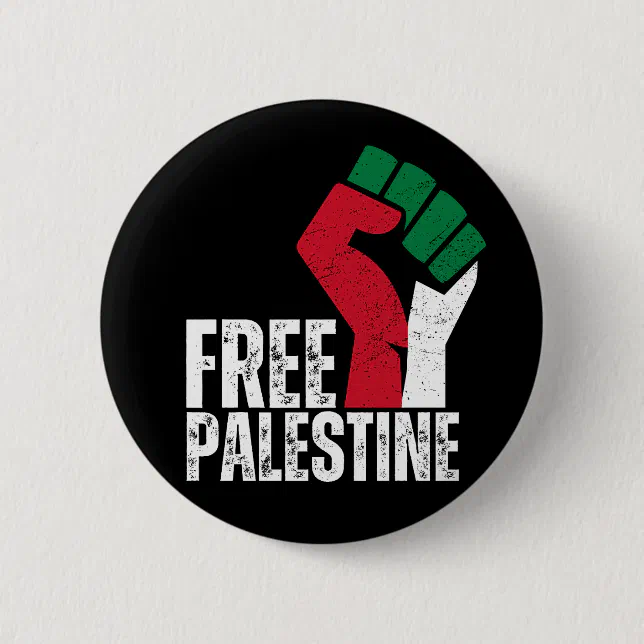 Free Palestine Gaza Flag - Freedom for Palestinian Button | Zazzle