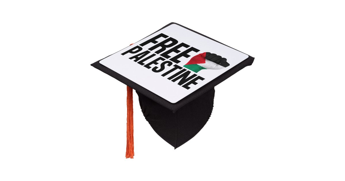 Free Palestine Handfist Palestinian Flag Bold Graduation Cap Topper ...