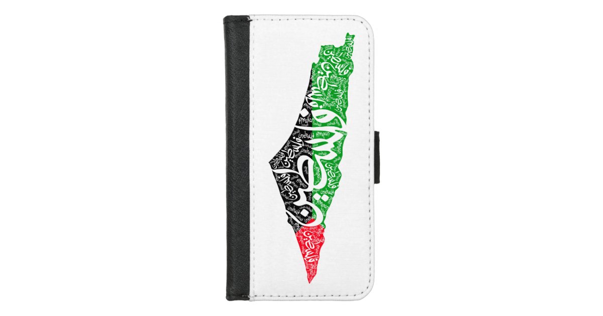 Free Palestine map and flag فلسطين iPhone Wallet Case | Zazzle