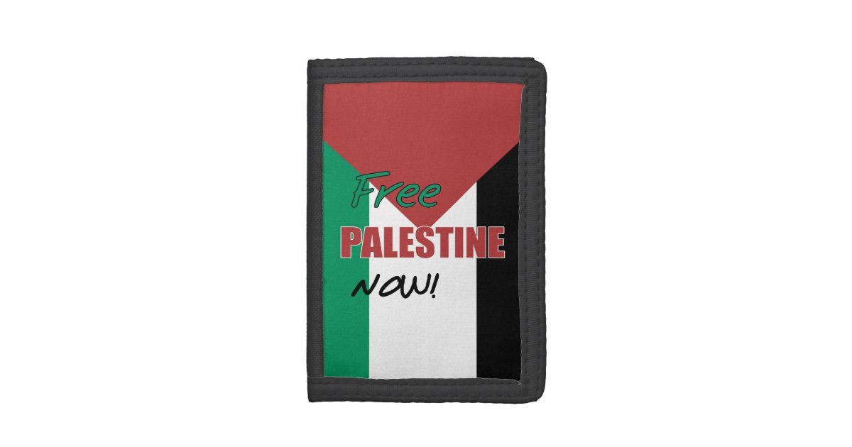 Free Palestine Now Palestinian Flag Tri-fold Wallet | Zazzle
