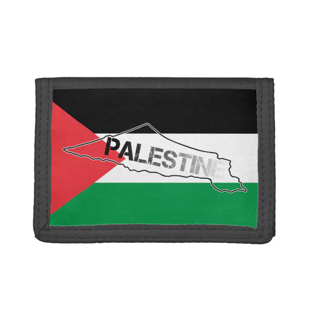 Free Palestine Palestine Map on Palestine Flag Trifold Wallet | Zazzle