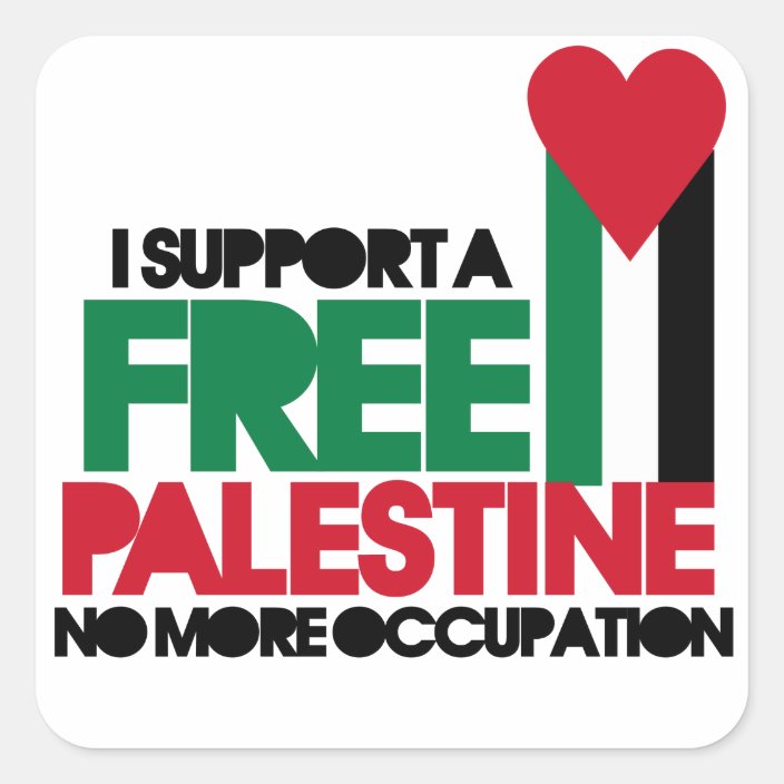 Free Palestine Square Sticker | Zazzle.com