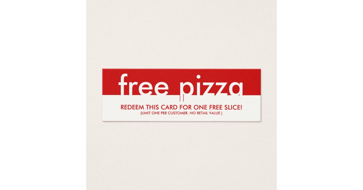 free pizza coupon | Zazzle