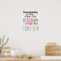 Free Positive Thoughts Spanish Poster | Zazzle