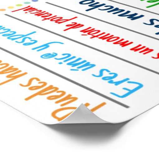 Free Positive Thoughts Spanish Poster | Zazzle