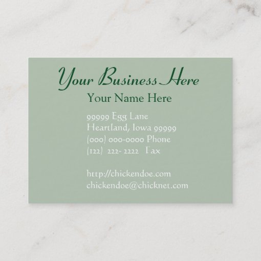 Free Range Organic Chicken Farm Business Card | Zazzle