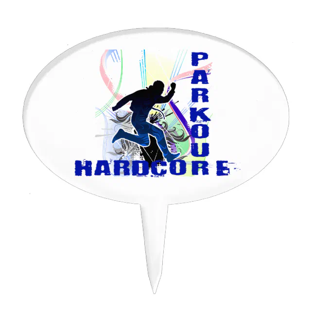 Free Running Parkour Hardcore Cake Topper | Zazzle