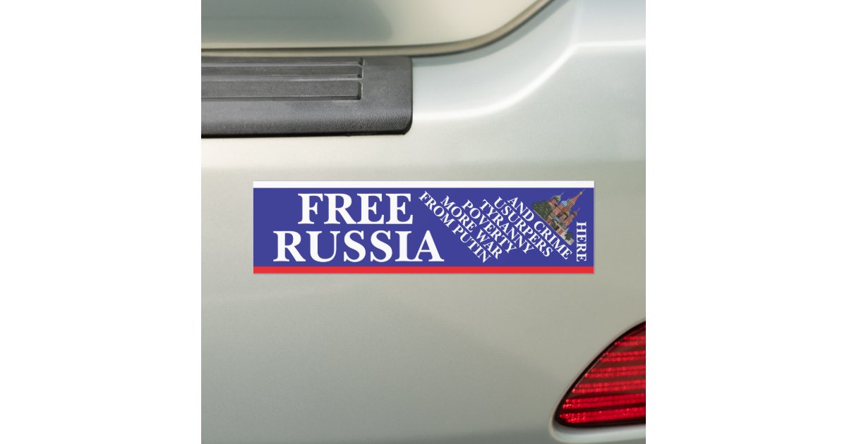 Free Russia Bumper Sticker | Zazzle