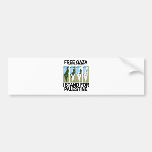 FREE SAFE GAZA PALESTINE.png Bumper Sticker | Zazzle