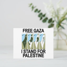 FREE SAFE GAZA PALESTINE.png Postcard | Zazzle