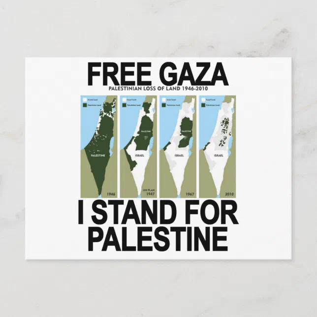 FREE SAFE GAZA PALESTINE.png Postcard | Zazzle